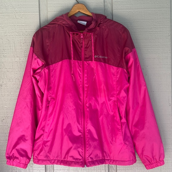 Columbia | Jackets & Coats | Colorblock Pink Columbia Fleece Lined ...